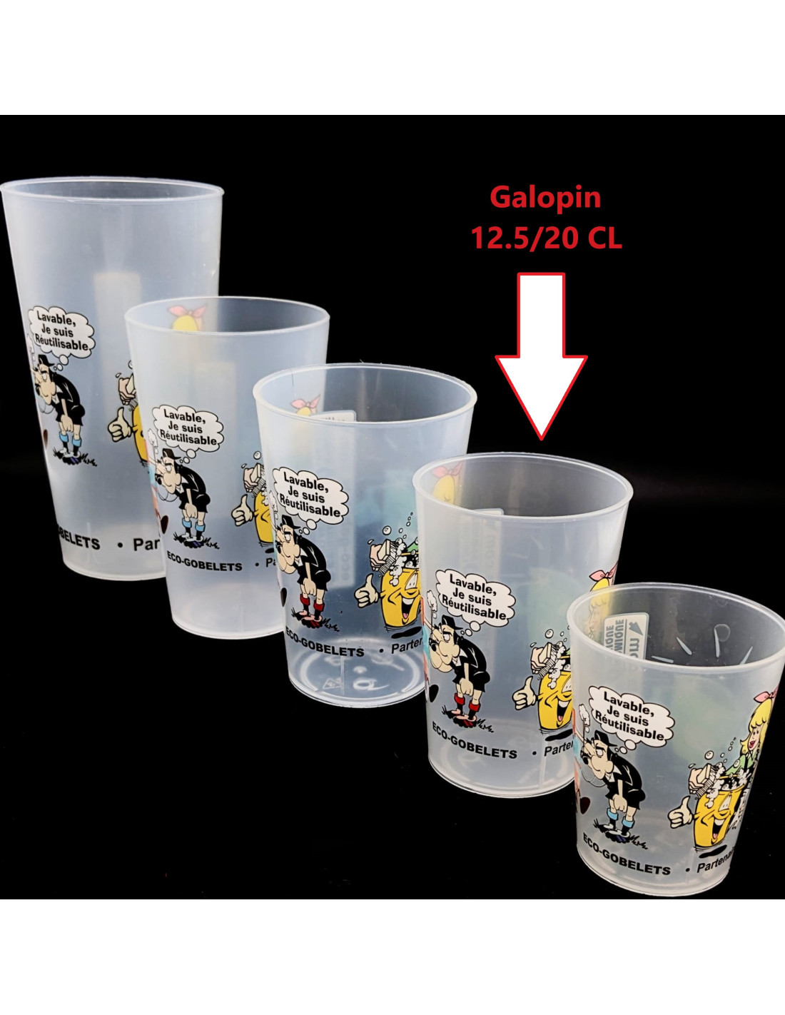 1000 GOBELETS 20 CL PERSONNALISABLES Eco-gobelets